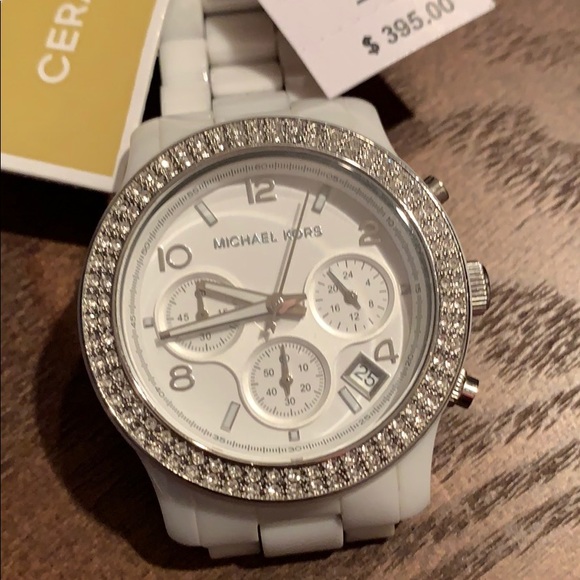 MICHAEL Michael Kors | Accessories | Michael Kors White Ceramic Watch ...